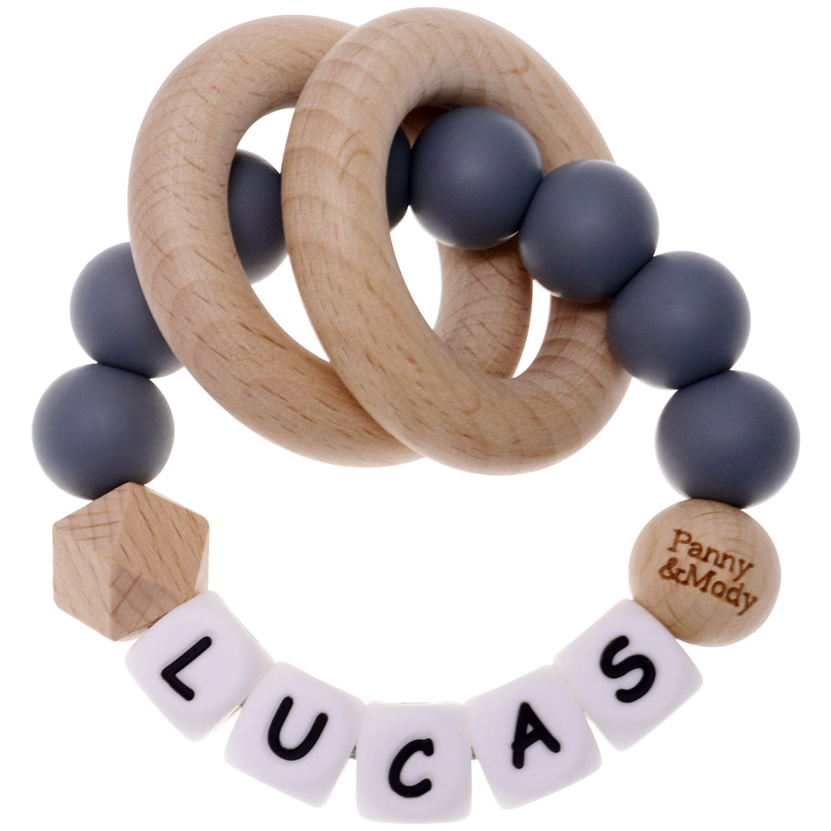 Personalized Teether Ring with Name (Solid Color) – Panny & Mody Global Store