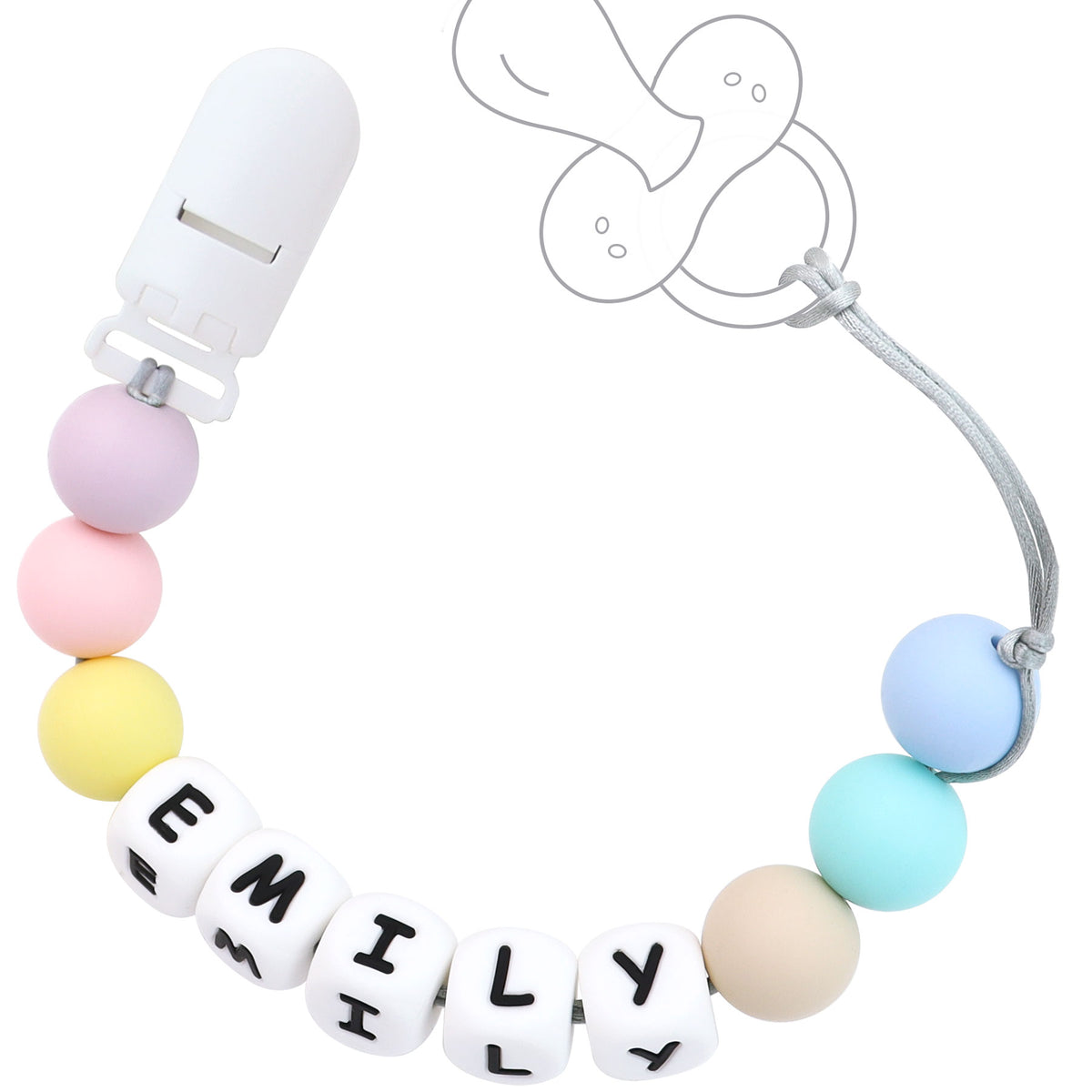 Wooden Personalized Pacifier Clip with Name – Panny & Mody Global Store