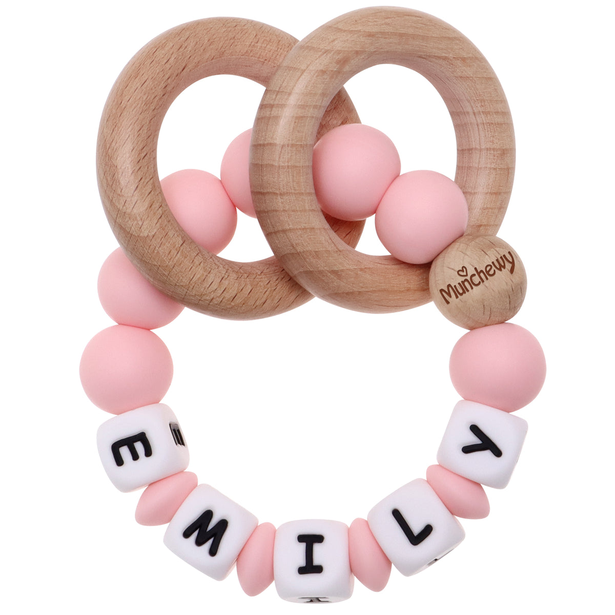 Personalized Teether Ring with Name (Solid Color) – Panny & Mody Global ...